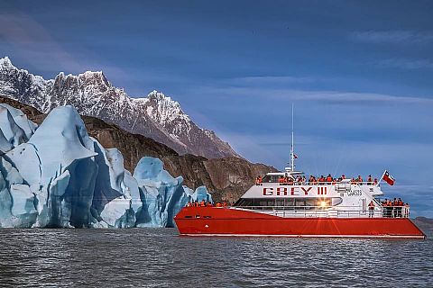Patagônia: Navegação à geleira Grey em Torres del Paine